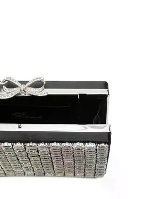 SELF-PORTRAIT Bow Crystal-embellished Clutch Bag