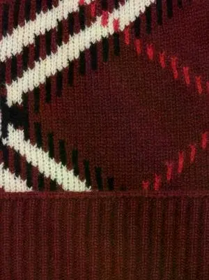 Burberry Check Cashmere Blend Beanie