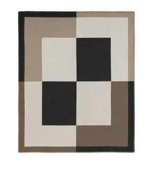 BEGG X CO Wool And Cashmere Valatzu Chequers Throw - Grey