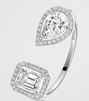 Messika My Twin White Gold And Diamond Toi Et Moi Ring