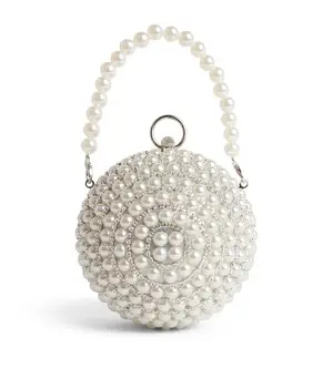 DAVID CHARLES Faux Pearl Embellished Cross-body Bag