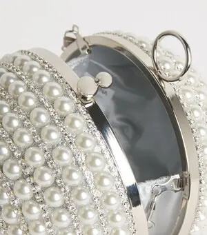 DAVID CHARLES Faux Pearl Embellished Cross-body Bag