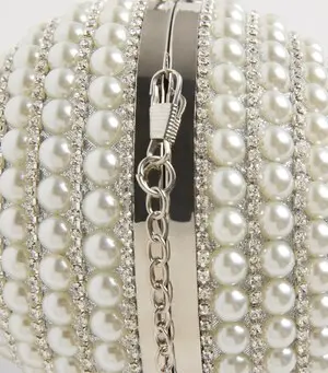 DAVID CHARLES Faux Pearl Embellished Cross-body Bag