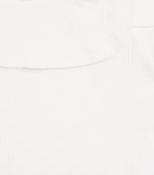 Monnalisa Pearl-trim Ruffle Sweater