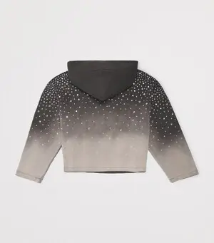 Monnalisa Degradé Rhinestone-embellished Sweatshirt