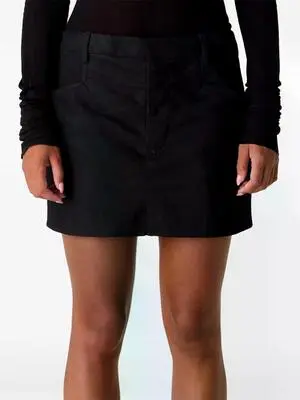 Rick Owens Firbanks Leather Skirt - Black