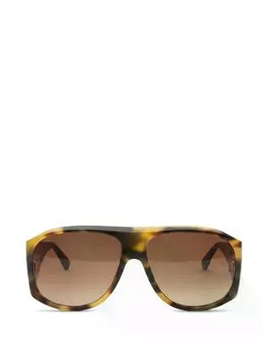 Chloé Izia Tortoiseshell-effect Pilot-frame Sunglasses - Brown