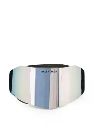 Balenciaga Ski Mask Logo-detail Goggles - Silver