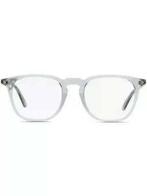 Moncler Translucent Wayfarer-frame Glasses - Neutrals