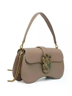 Just Cavalli Snake Plaque Curved Tote Bag - Neutrals