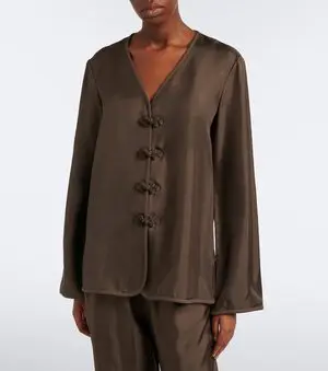 RÓHE Oversized Silk Blouse