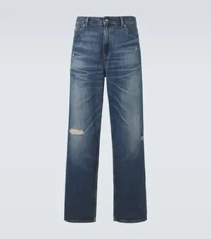 Our Legacy Vast Cut Distressed Wide-leg Jeans