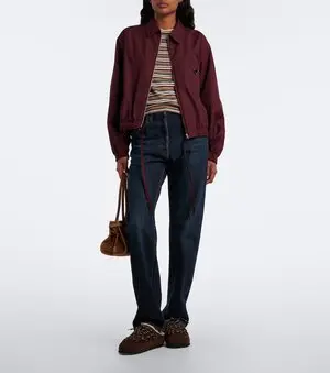 Prada Shearling-lined Suede Mules