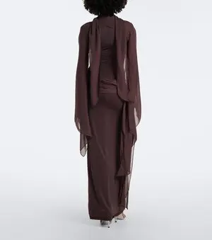 DE LA VALI Sabela Georgette Maxi Dress