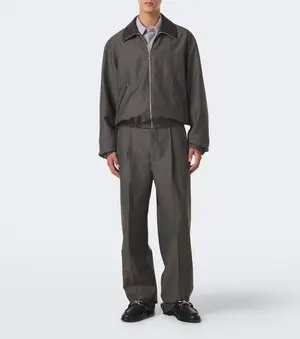 Bottega Veneta Pinstripe Wool And Mohair Wide-leg Pants