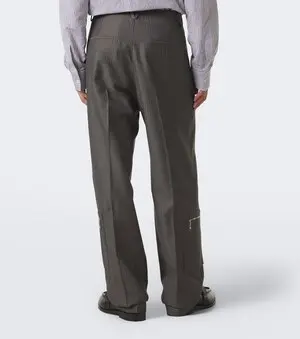 Bottega Veneta Pinstripe Wool And Mohair Wide-leg Pants