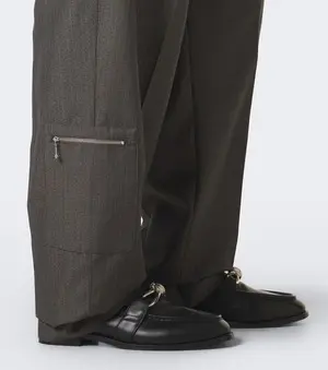 Bottega Veneta Pinstripe Wool And Mohair Wide-leg Pants