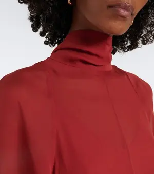 DE LA VALI Casimiro Ruffled Georgette Minidress