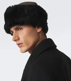 Our Legacy Blizzard Leather And Shearling Hat