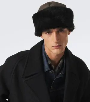 Our Legacy Blizzard Leather And Shearling Hat