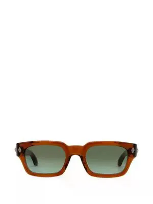Chrome Hearts Miscellanus Rectangle-frame Sunglasses - Brown