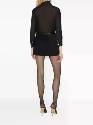 Elisabetta Franchi Shirt In Georgette Fabric With Ruffles