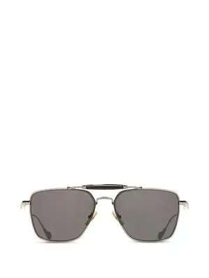 CUTLER & GROSS Great Frog Capri Square-frame Titanium Sunglasses - Silver