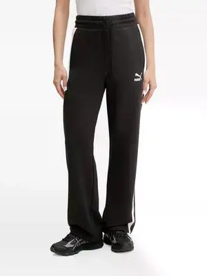 PUMA Iconic T7 Stripe Logo Wide Leg Trousers - Black