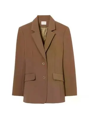 Claudie Pierlot Notched-lapel Button-fastening Blazer - Neutrals