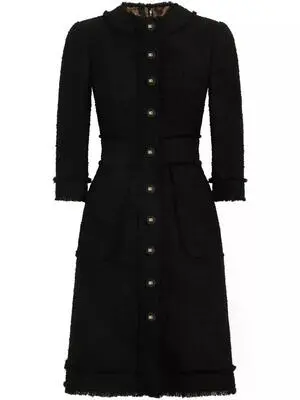 Dolce & Gabbana Dna Tweed Dress - Black