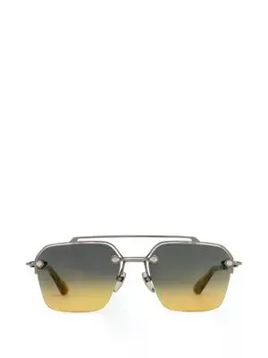 Chrome Hearts Bidi Esem Geometric-frame Sunglasses - Grey