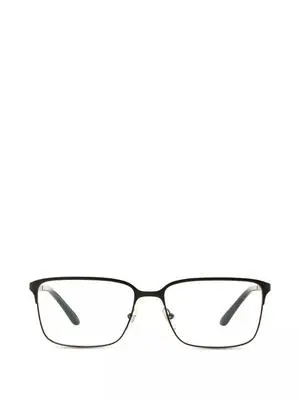 Versace Greca-detail Rectangle-frame Glasses - Black