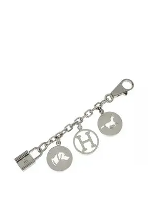 Hermès 1990-2000s Amulet Bull Lock Key Holder - Silver