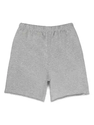 PURPLE BRAND Logo-print Raw-hem Cotton Shorts