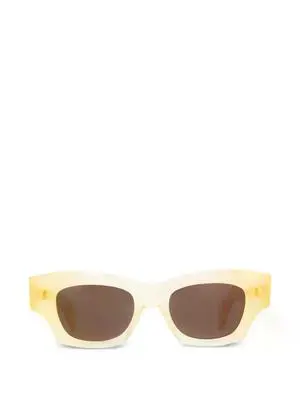 CUBITTS Laurier Geometric-frame Sunglasses - Neutrals
