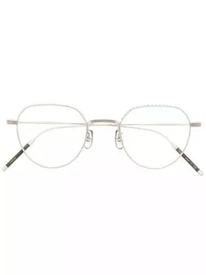 Oliver Spencer Engraved Geometric-frame Sunglasses - Silver
