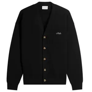 Drole De Monsieur Logo Wool Cardigan - Black
