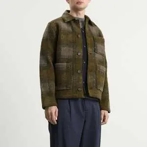 Universal Works Techno Melton Check Tag Jacket