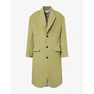 Marni Single-breasted Wool-blend Coat - Verde