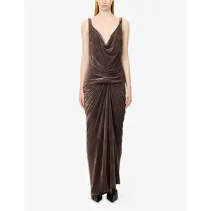 Rick Owens Strutter Draped Velvet Gown