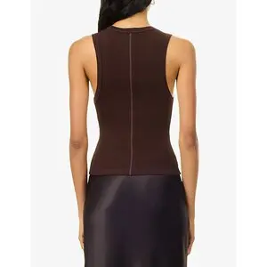 Dissh Yasmin Plunge-neck Cotton-blend Tank Top