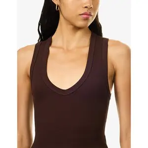 Dissh Yasmin Plunge-neck Cotton-blend Tank Top