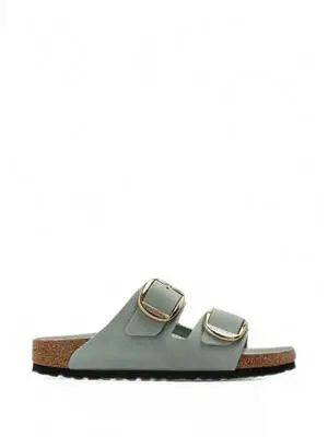BIRKENSTOCK Arizona Big Buckle Leather Sandals - Green