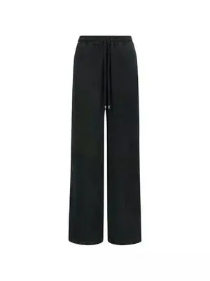 Amiri Script Linen Gd Casual Trousers - Black