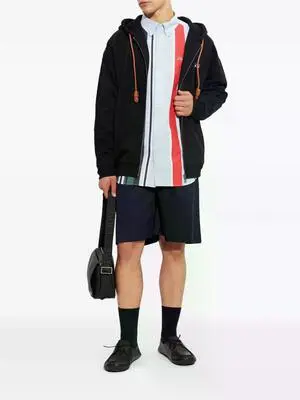 Loewe Logo-embroidered Zip-up Hoodie - Black