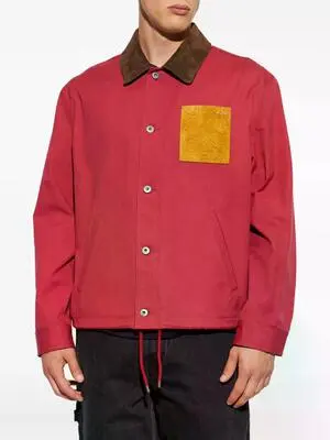 Loewe Corduroy-collar Patch-pocket Jacket - Red