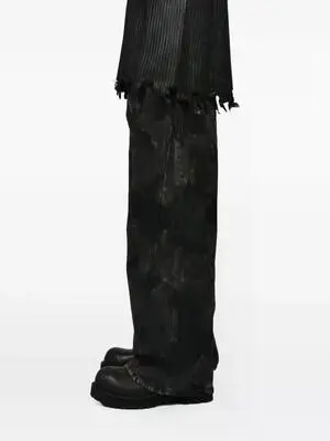 FILTH Waxed Baggy-cut Trousers