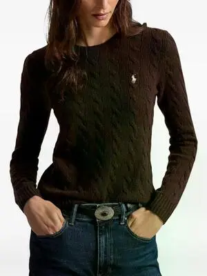Polo Ralph Lauren Cable-knit Embroidered-logo Sweater