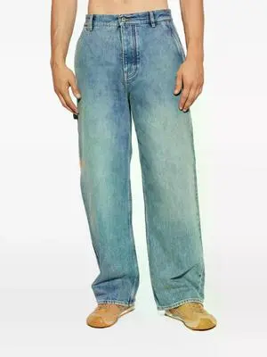 Loewe Washed-denim Straight-leg Jeans