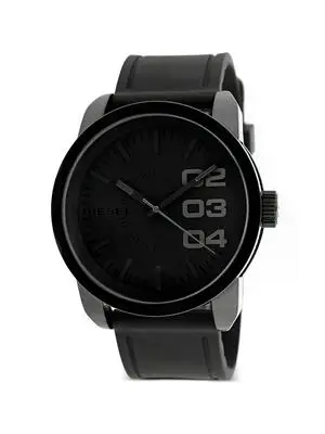 DIESEL® Round Face Strap Watch - Black